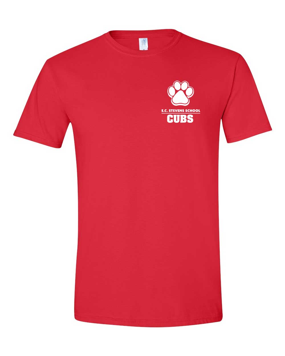 E.C. Stevens Elementary School Paw Logo Adult T-Shirt – Micro Print Shop